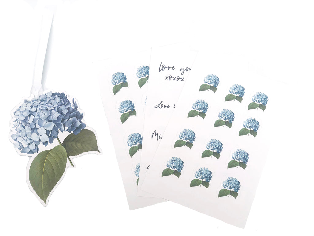 Blue Hydrangea Sticker Sheets – JOSIL Paperie